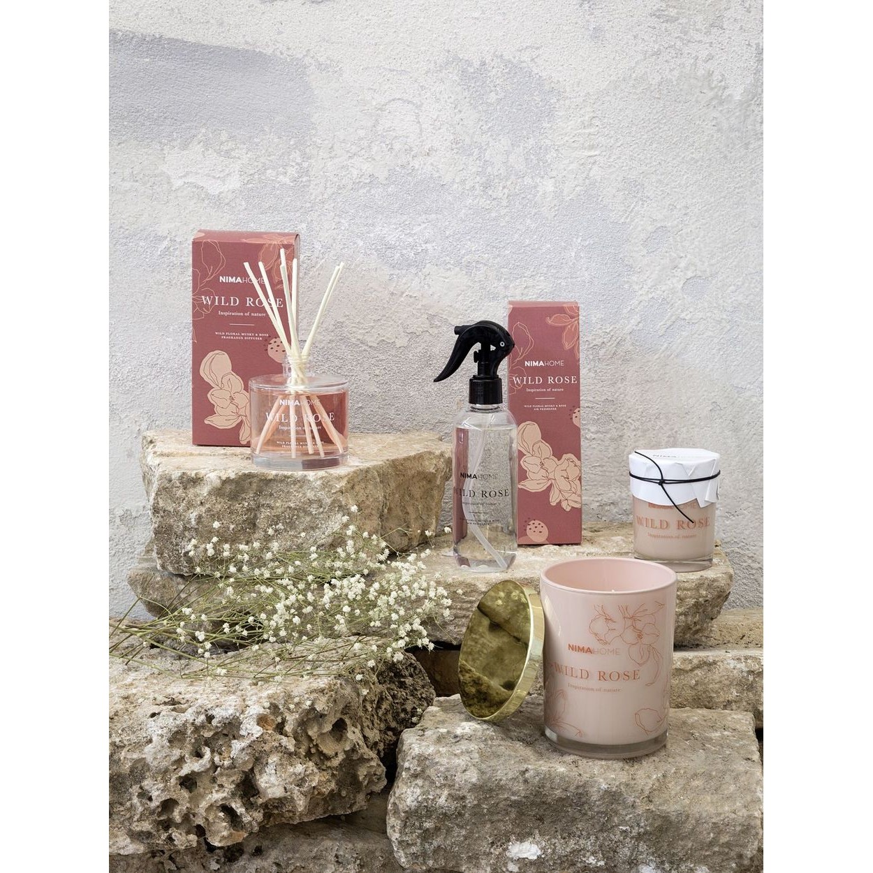 Αρωματικό Κερί 350gr Wild Rose Nima Home