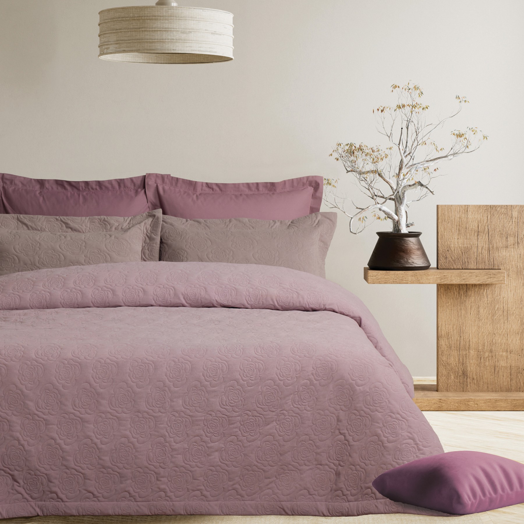 0289 Ζεύγος Μαξιλαροθήκες Happy Lilac 50X70+8 Das Home