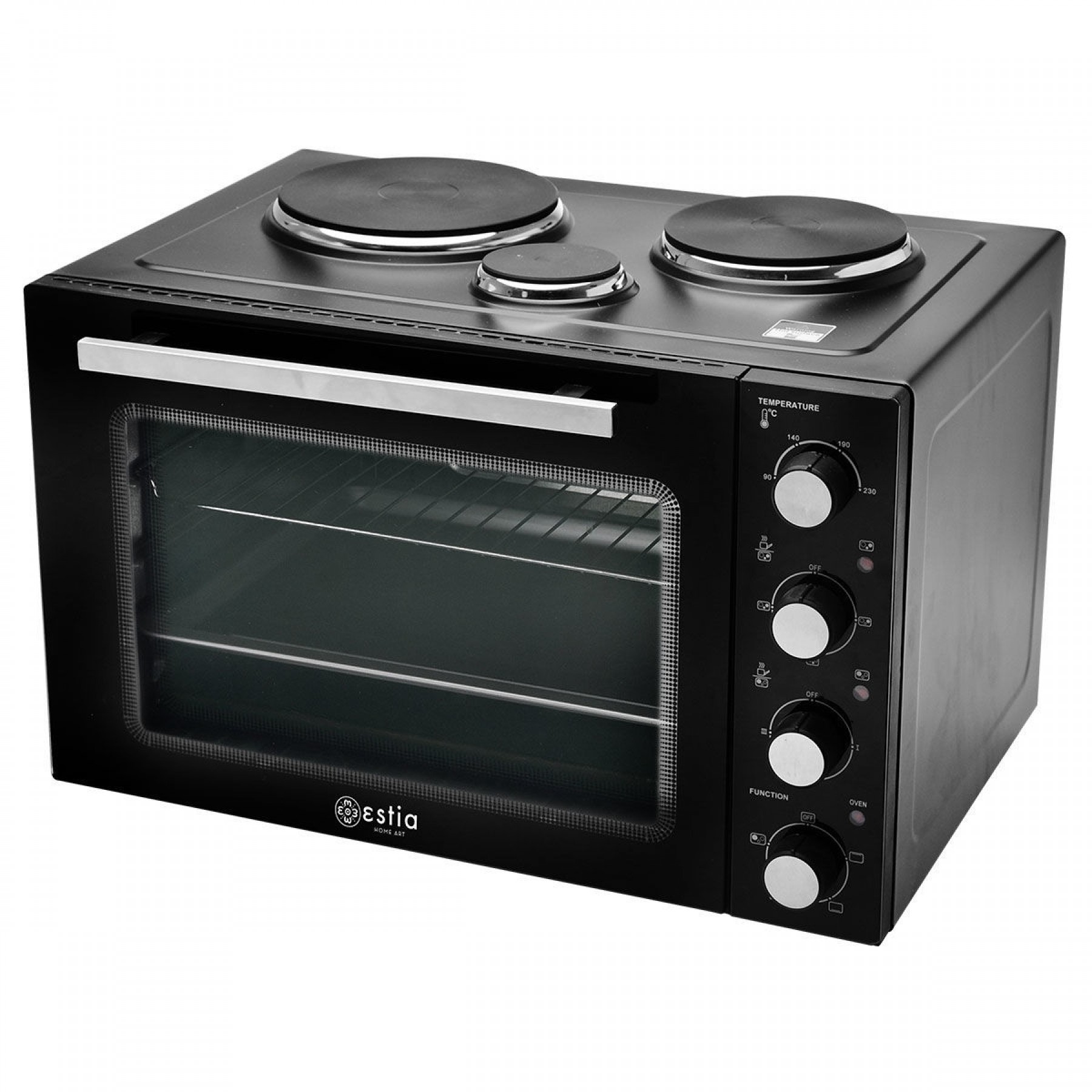 ESTIA ΗΛΕΚΤΡΙΚΟ ΦΟΥΡΝΑΚΙ COMPACT COOKER 3250W 48lt ΜΕ 3 ΕΣΤΙΕΣ ΚΑΙ ...